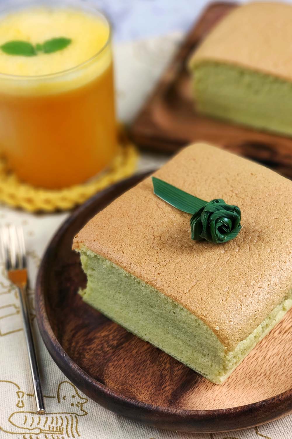 Pandan Castella Cake - My Lovely Recipes