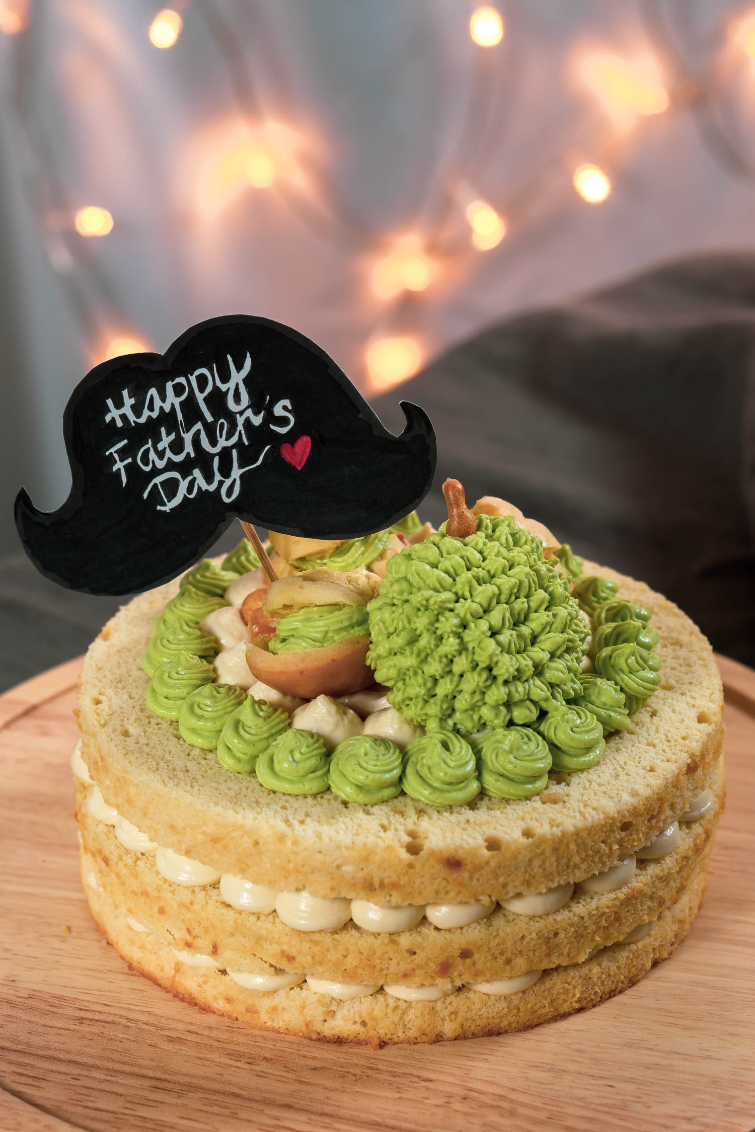 Durian Pandan Cream Cake, Natural Flavor & Colour - My Lovely Recipes