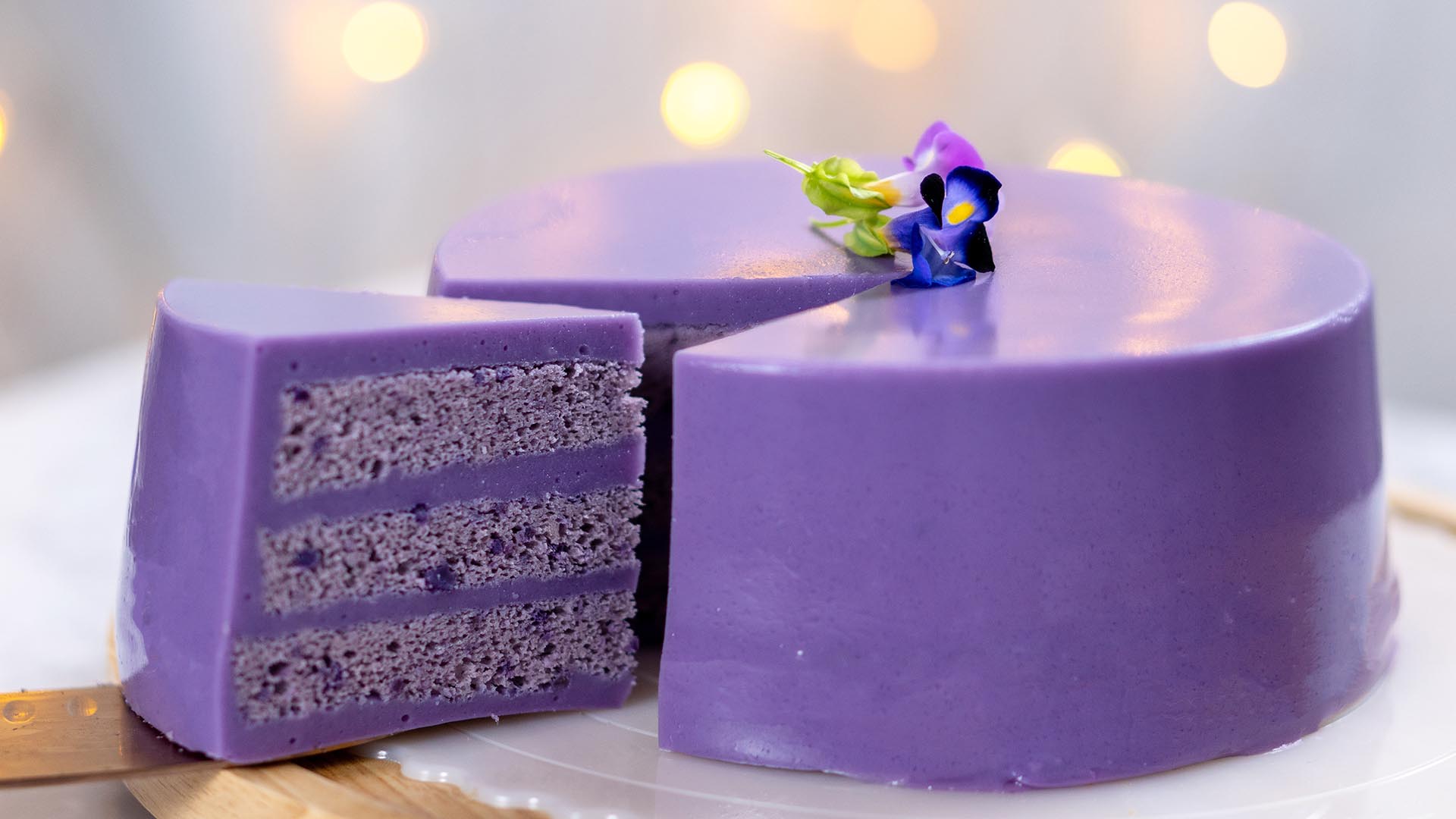 Purple Sweet Potato Layer Cake | Jelly Cake - My Lovely Recipes