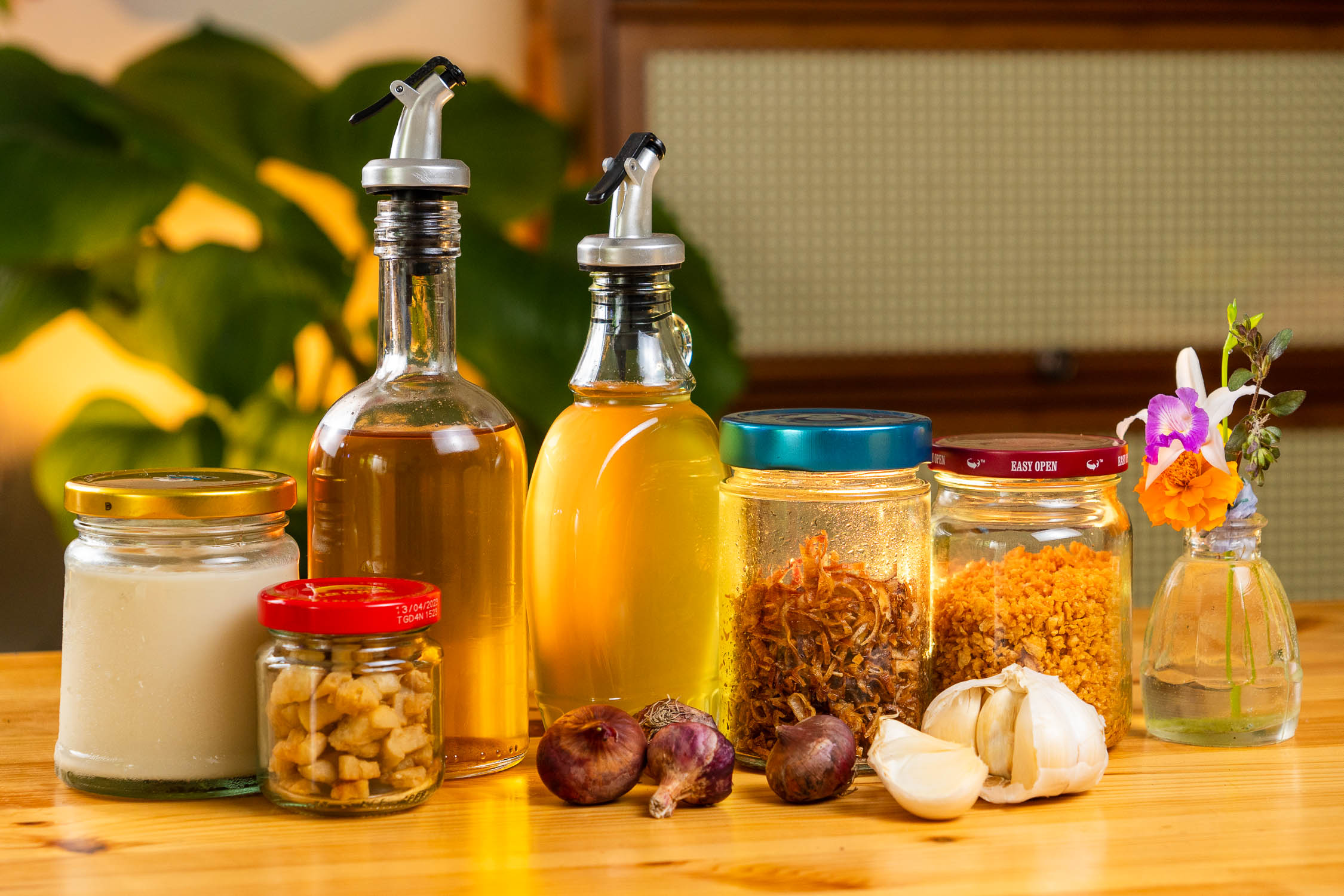 Flavored Cooking Oil : Lard, Garlic Oil and Shallot Oil - My Lovely Recipes