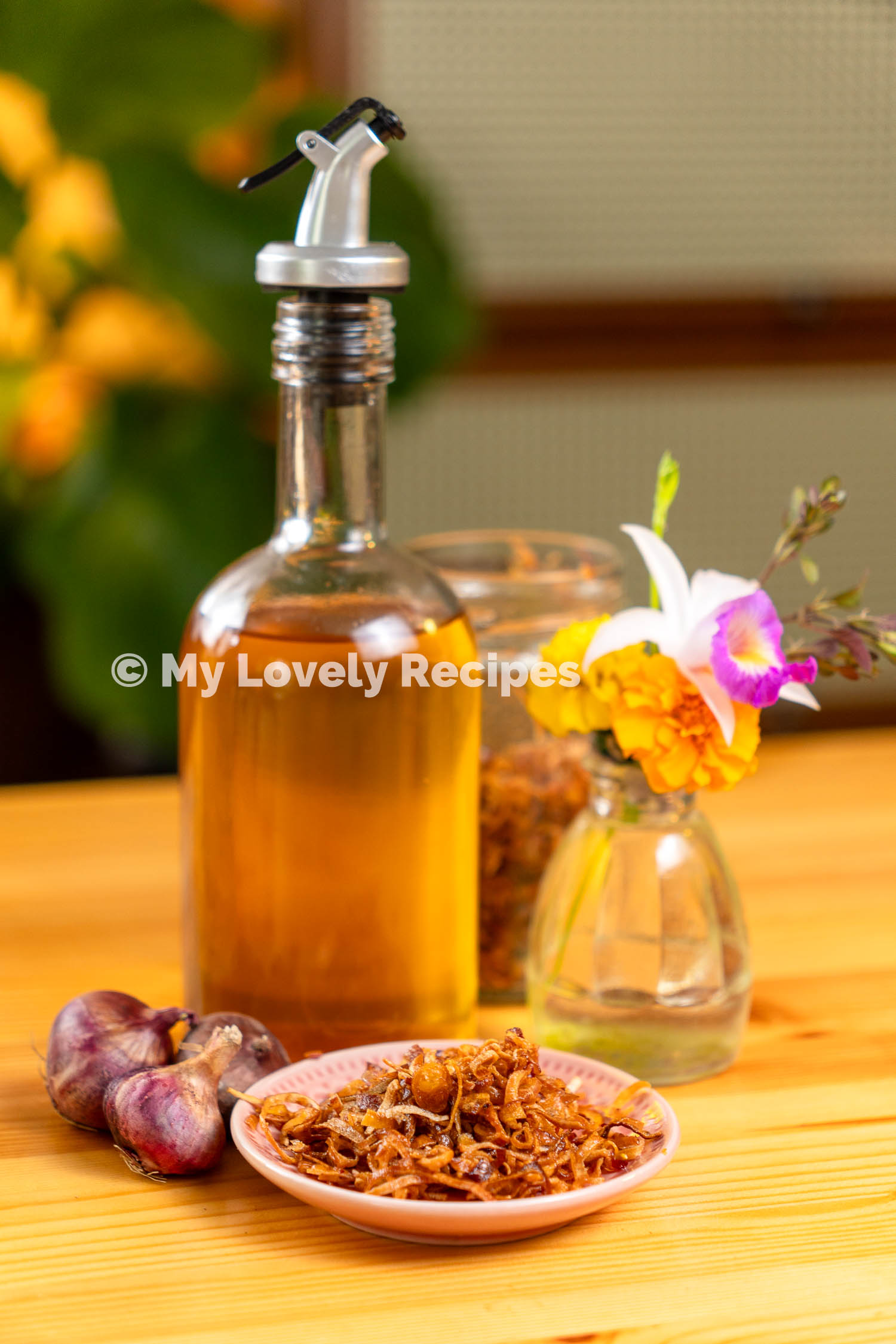 Flavored Cooking Oil : Lard, Garlic Oil and Shallot Oil - My Lovely Recipes