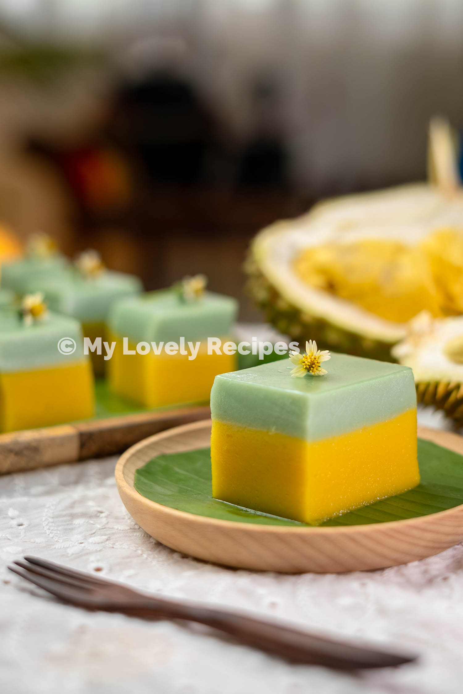 Durian Kuih Talam | Rich of Durian Flavor, Soft & Creamy - My Lovely ...